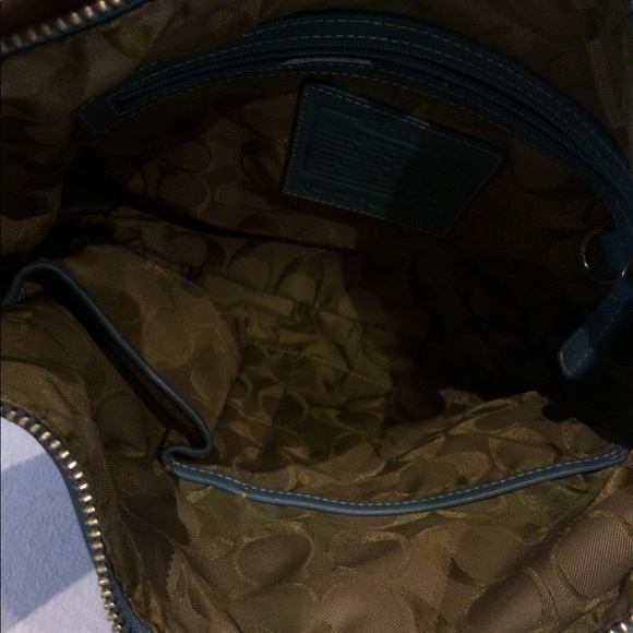 Coach | Bags | Nwot Blue Leather Coach Purse | Poshmark